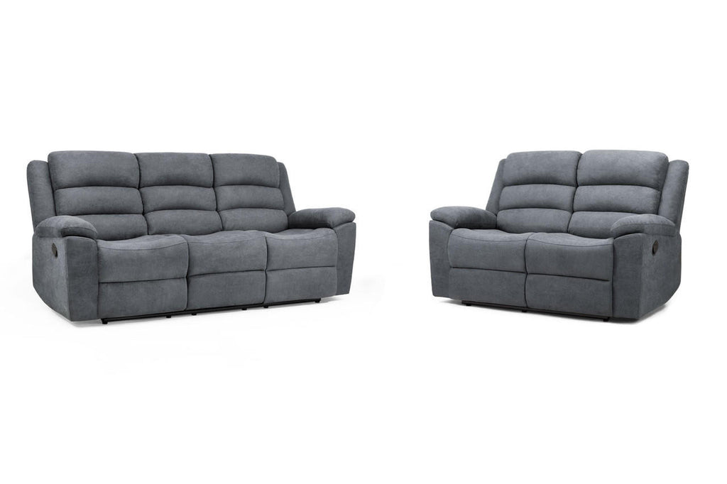 Grayson Manual Recliner Sofa | Grey 3+2 Set | 210 x 150 CM – Furniture ...